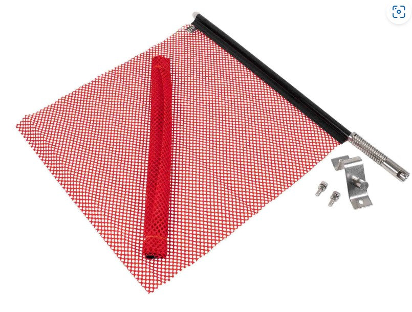 EZ Mount Spring Loaded 18" x 18" Mesh Safety Flag DOT Compliant — TarpHaus