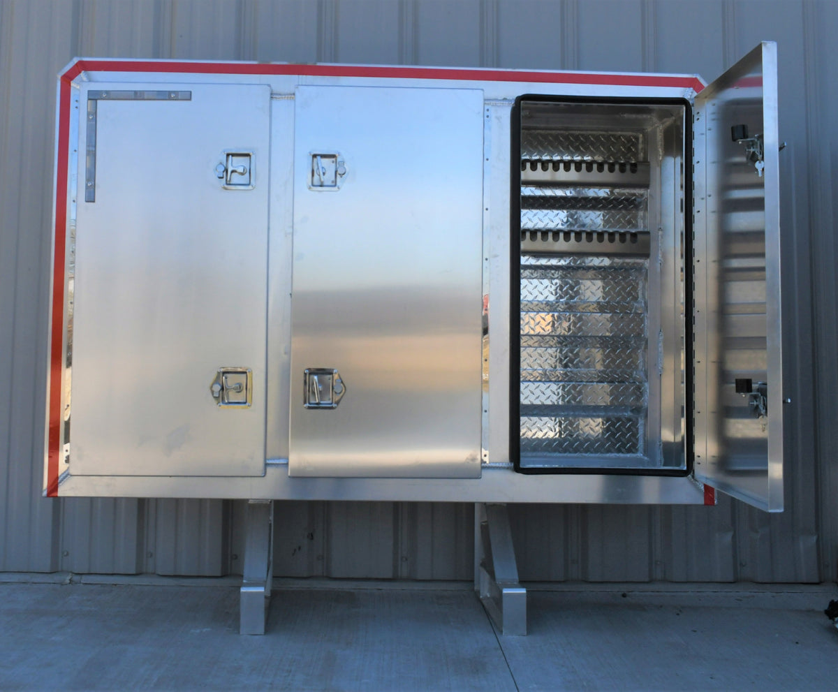 TarpHaus Aluminum Cab Rack with 3 Vaulted Smooth Doors – 68" x 80"