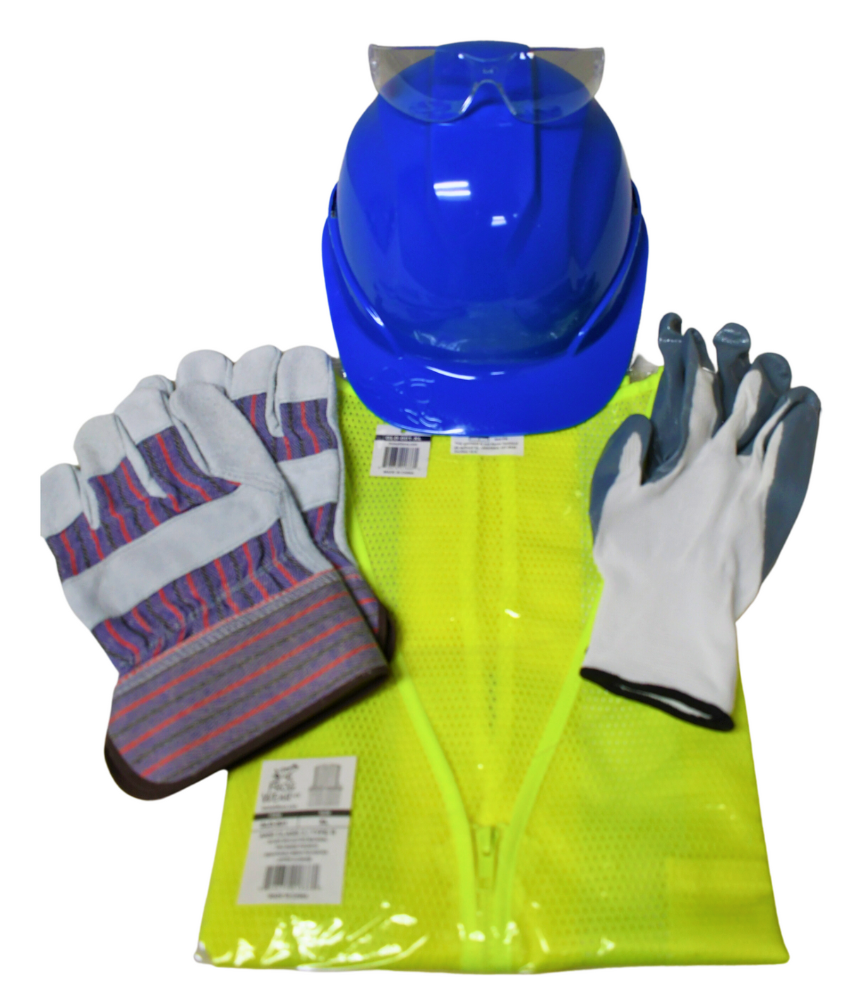 TarpHaus PPE Safety Kit: Hard Hat, Safety Vest, Gloves, Safety Glasses